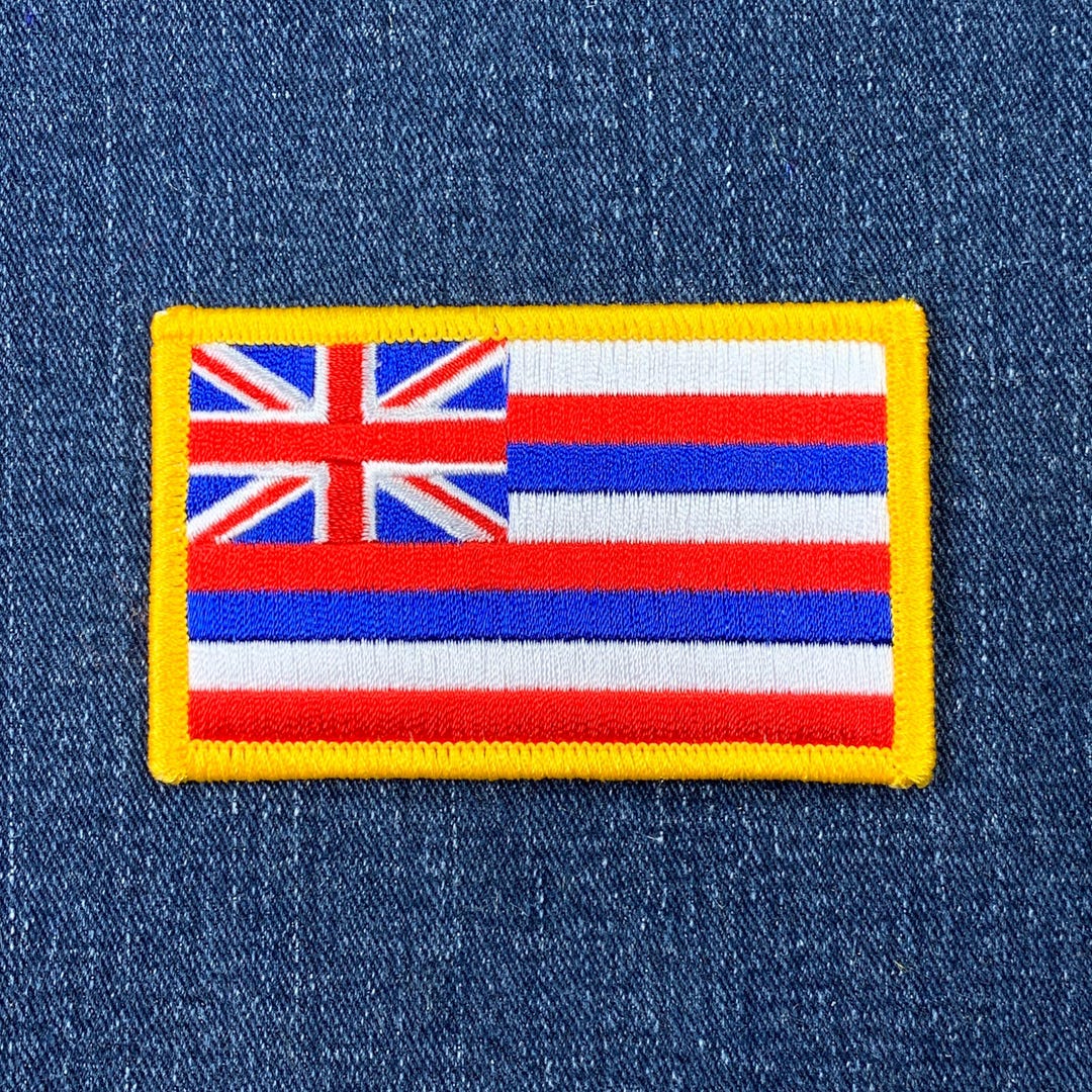 Hawaii State Flag Patch - Hawaiian Embroidered Badge 3.25" (iron or Sew ...