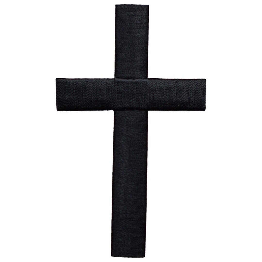 Large Black Cross Applique Patch - Christian Jesus Badge 3" (iron On ...