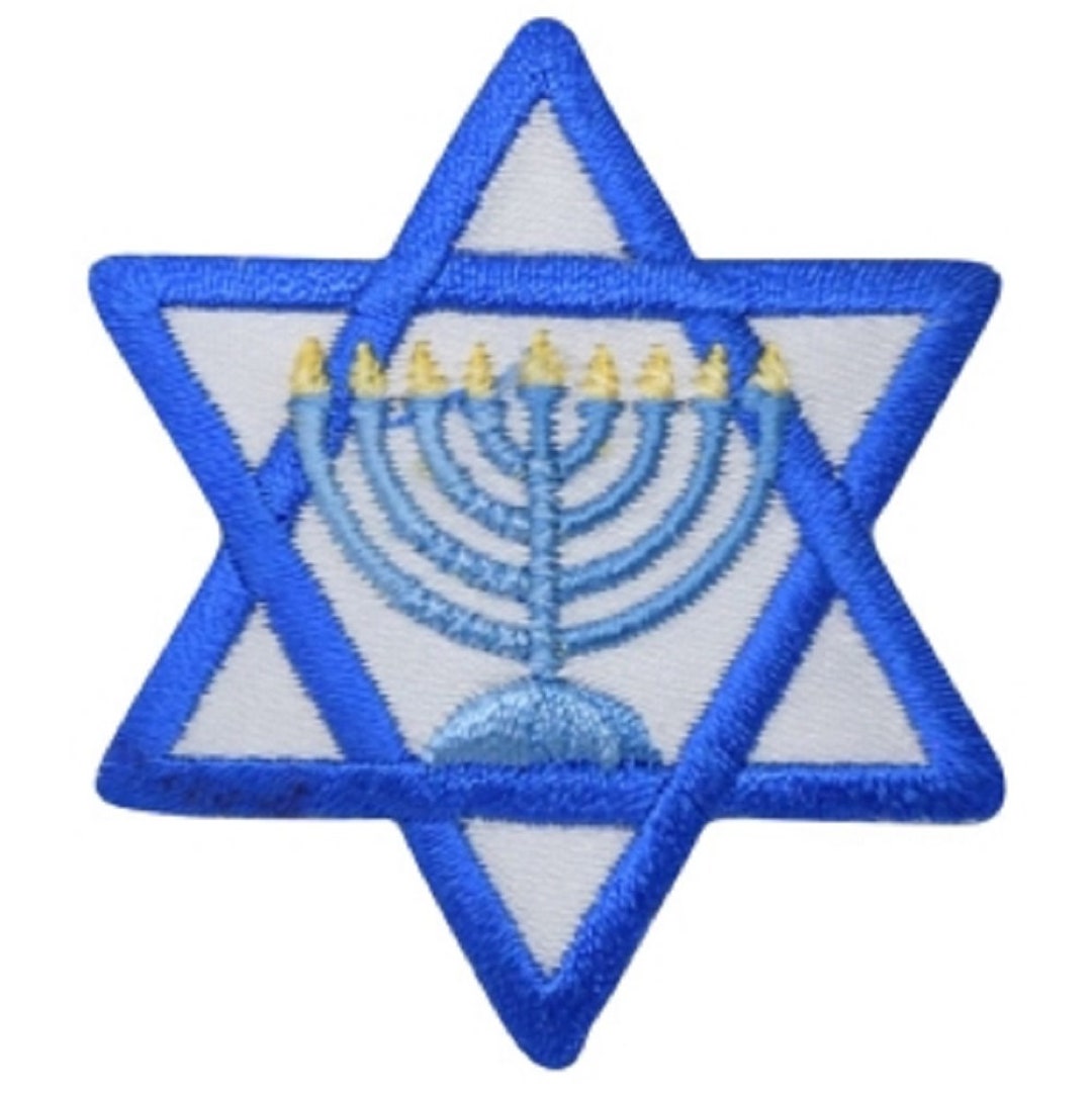 Star of David Applique Patch - Menorah Jewish Holiday Hanukkah ...