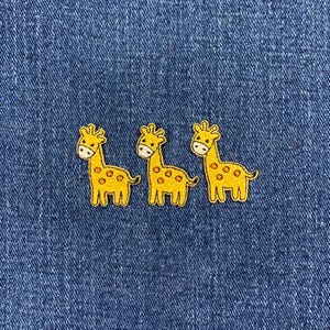 Mini Giraffe Applique Patch Zookeeper, Animal Badge 1-1/8 3-pack, Iron ...