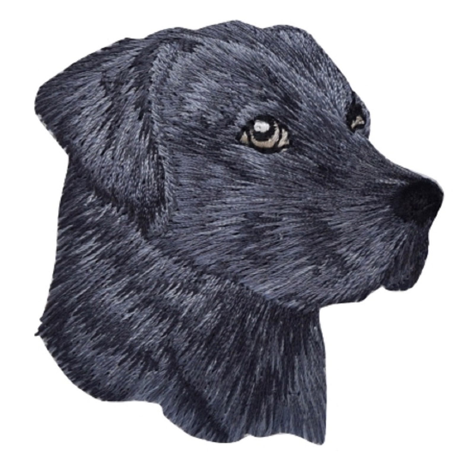 Labrador Retriever Applique Patch - Embroidered Black Lab Dog Badge 2-3 ...