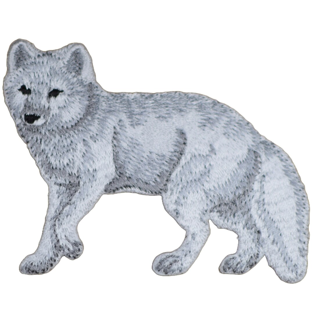 Arctic Fox Applique Patch White Snow Animal Badge 2.75 iron On - Etsy