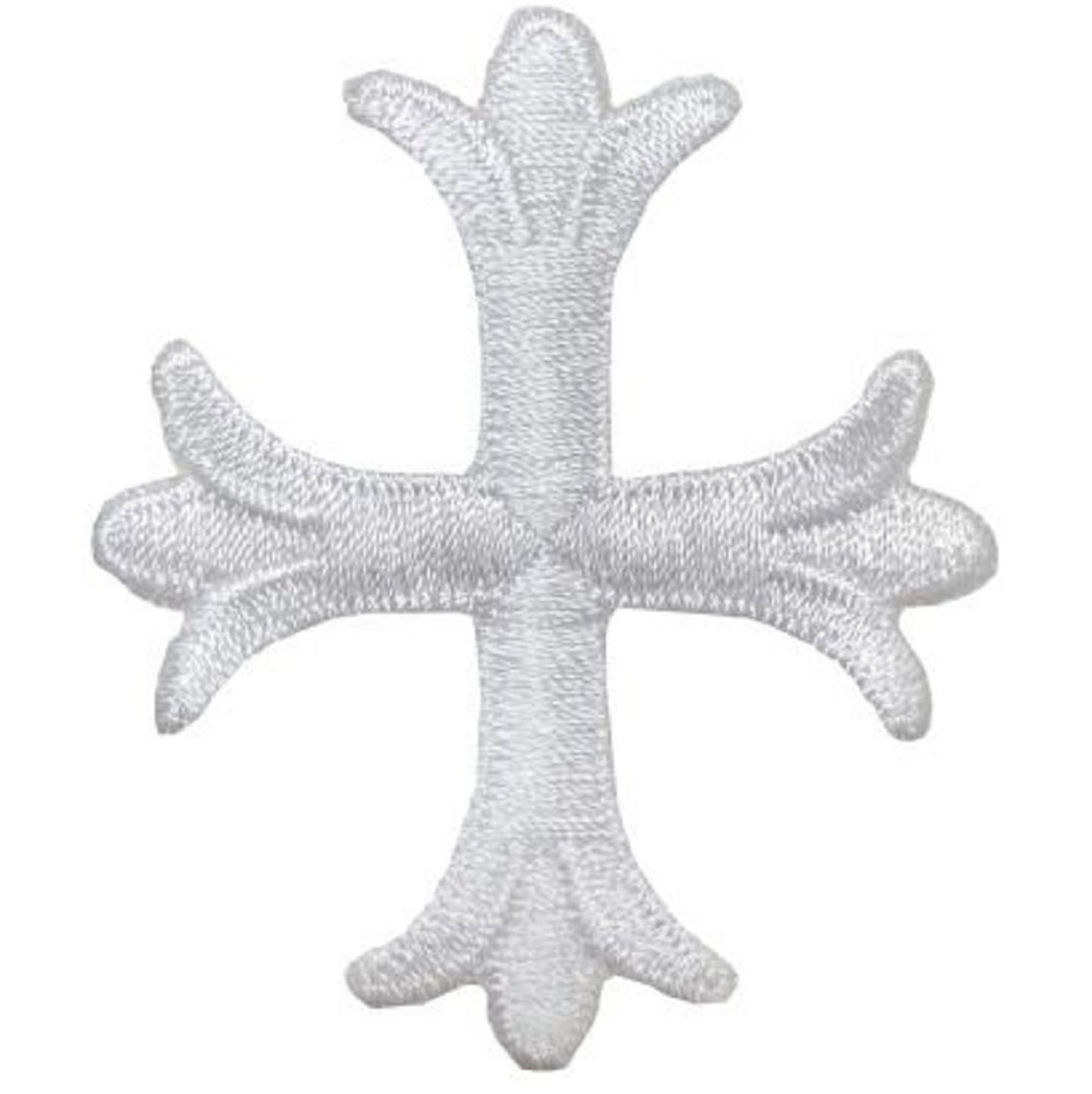 White Patonce Fleury Cross Applique Patch Christian Jesus - Etsy