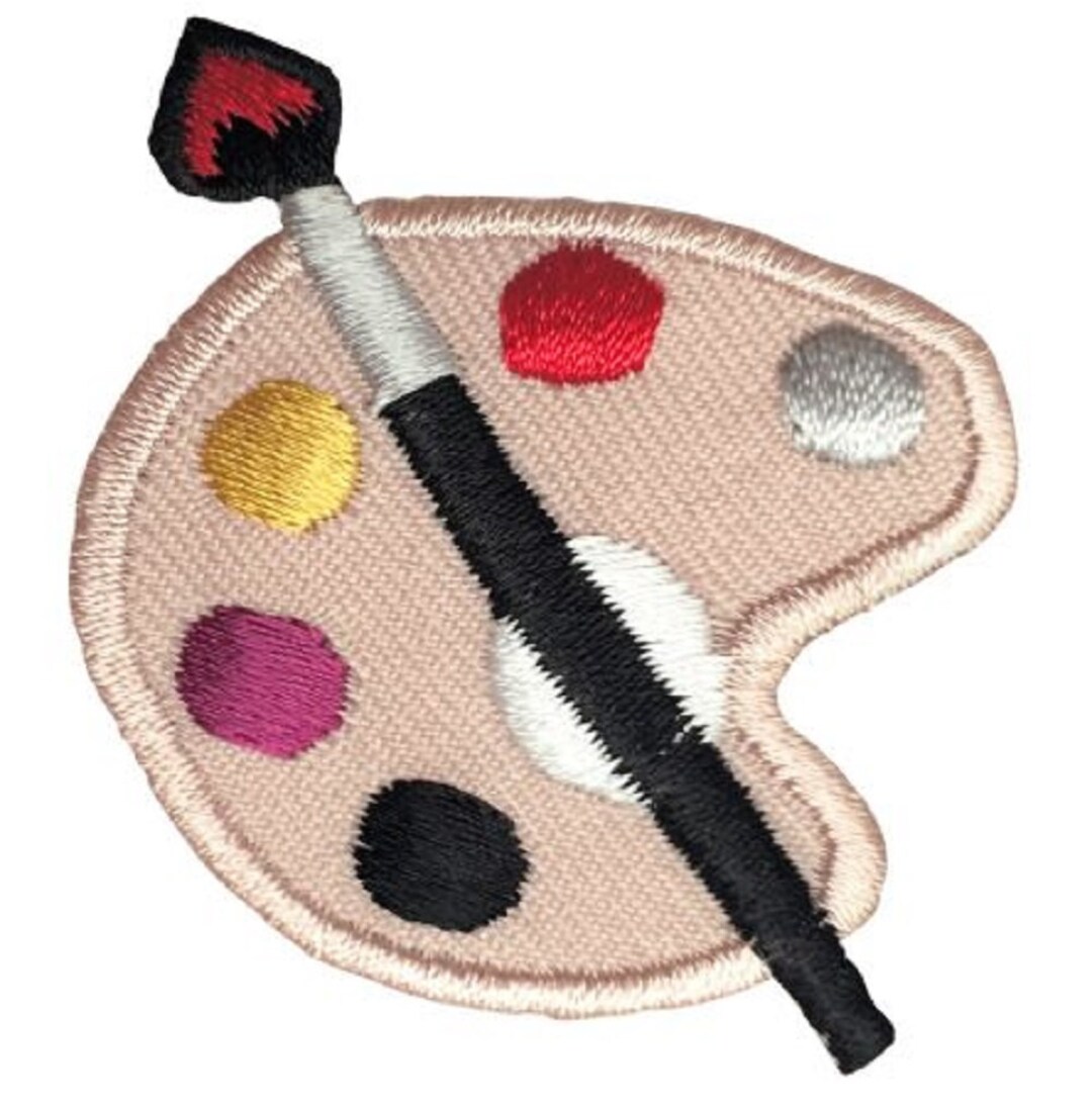 Painter's Palette Applique Patch Artist Badge 1.75 iron On - Etsy