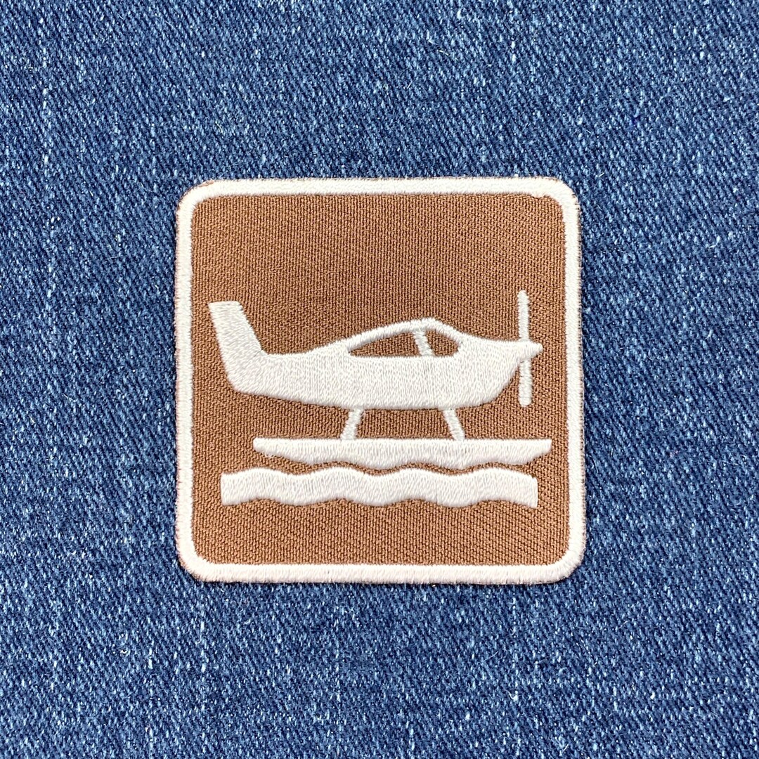 Seaplane Patch: Airplane Park Sign, Iron-on Badge (2") - Etsy