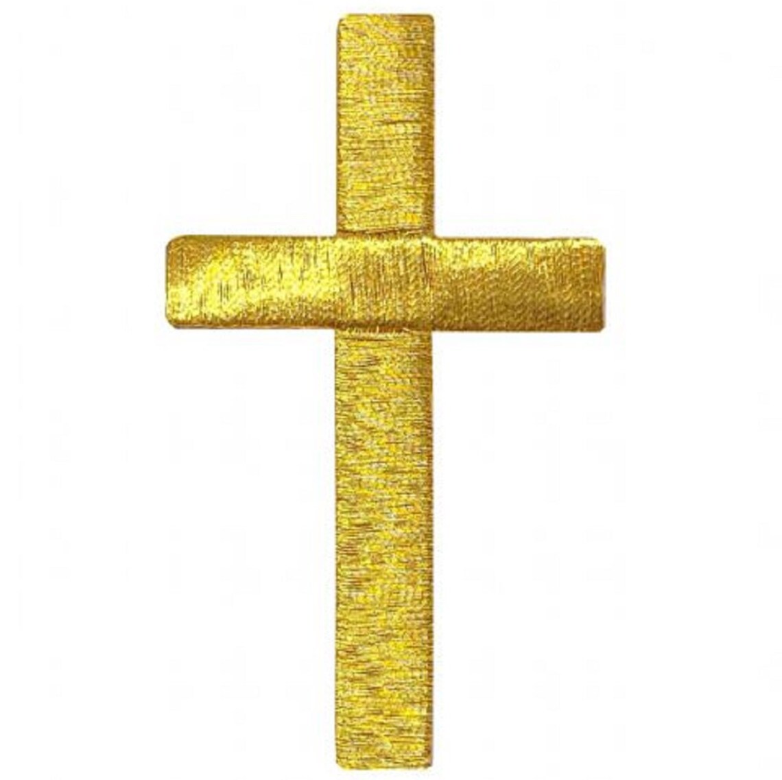 Gold Cross Applique Patch - Embroidered Christ Jesus Badge 3" (iron On ...
