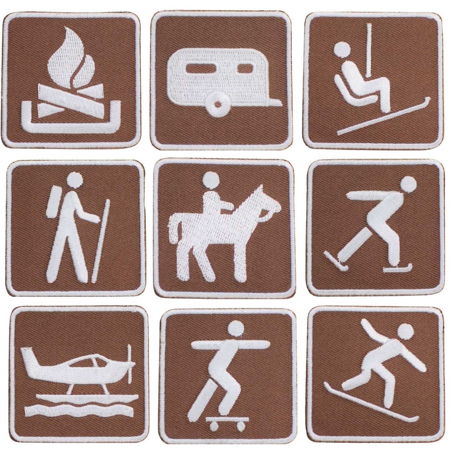 Park Signs Applique Patch Set Recreational Activities - Etsy