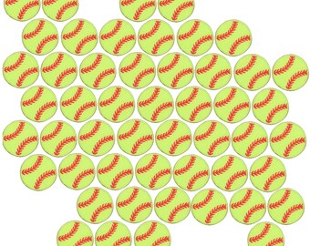 1 Softball Neon Yellow Iron on Patch Embroidered - Etsy