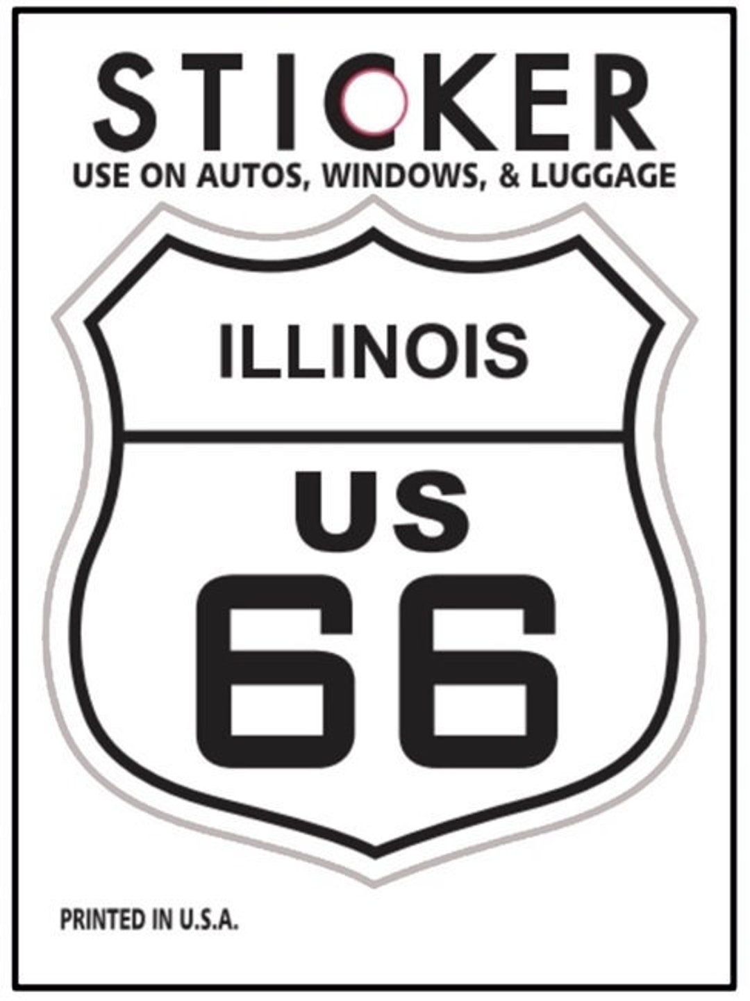 Illinois Route 66 Vinyl Sticker IL Road Sign Fade - Etsy