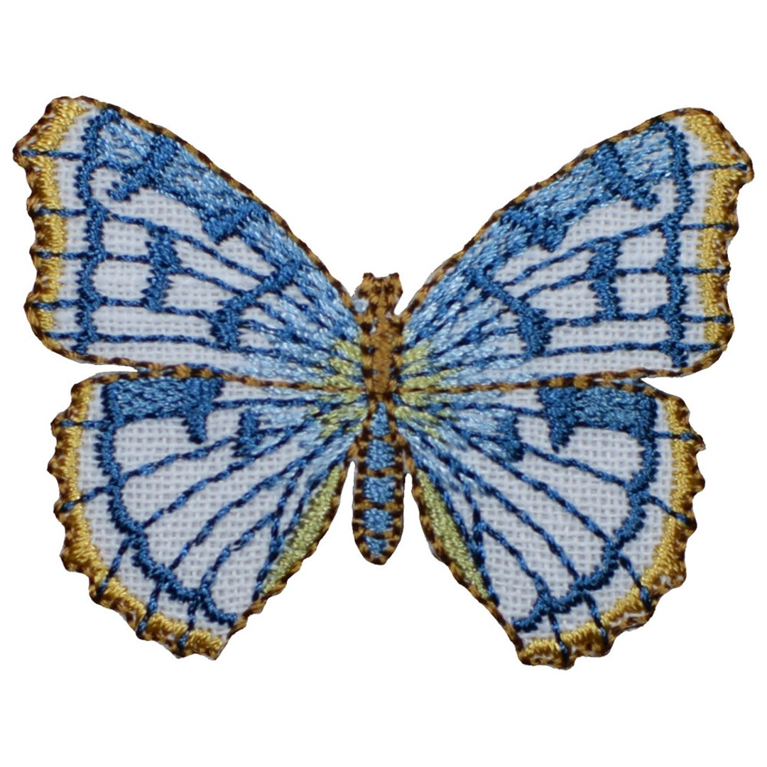 Blue Butterfly Applique Patch - Insect, Bug Badge 2" (iron On) - Etsy