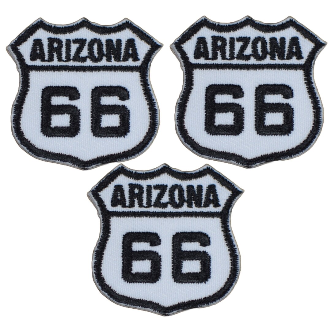Mini Arizona Route 66 Arizona Applique Patch - AZ Rt. 66 Embroidered ...