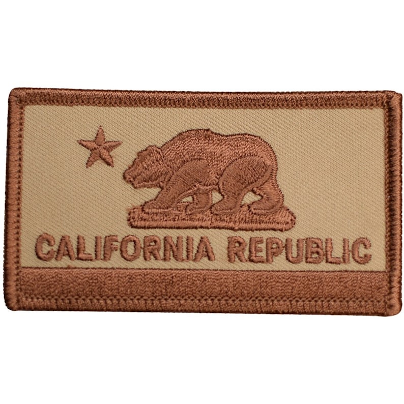 California Patch Grizzly Bear CA Republic Flag Badge - Etsy
