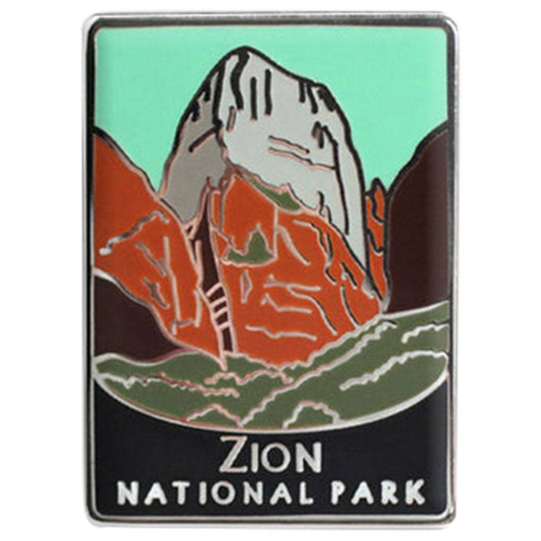 Zion National Park Enamel Lapel Pin - Utah Hiking Gift Travel Souvenir ...