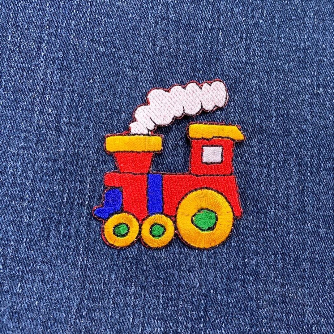 Train Applique Patch - Embroidered Steam Locomotive Conductor Badge 2. ...