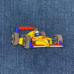 Racecar Applique Patch - Formula 1, F-1 Race Car, Racing Badge 3.5 ...