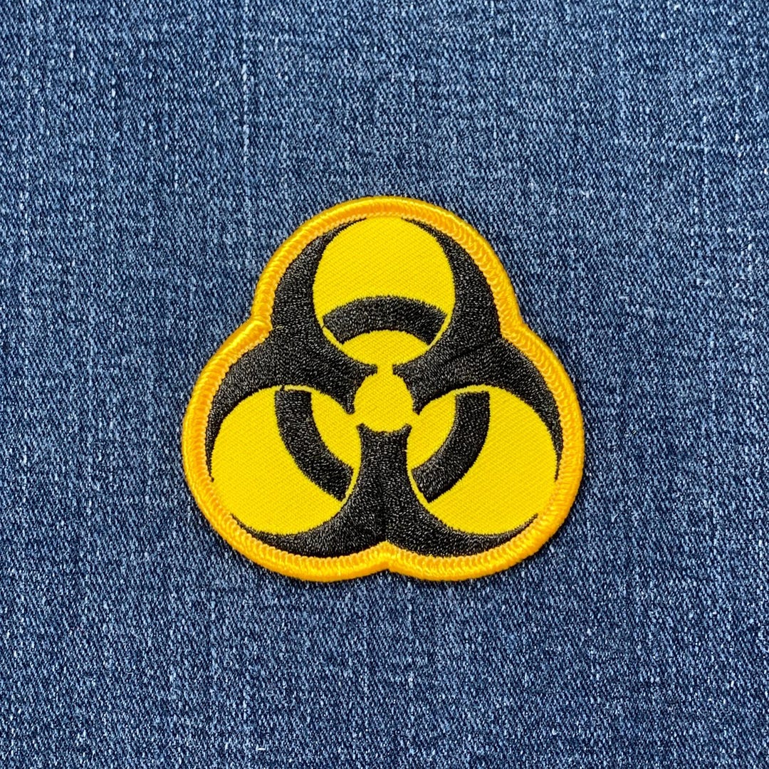 Biohazard Patch - Embroidered Warning Biological Hazard Virus Bacteria ...