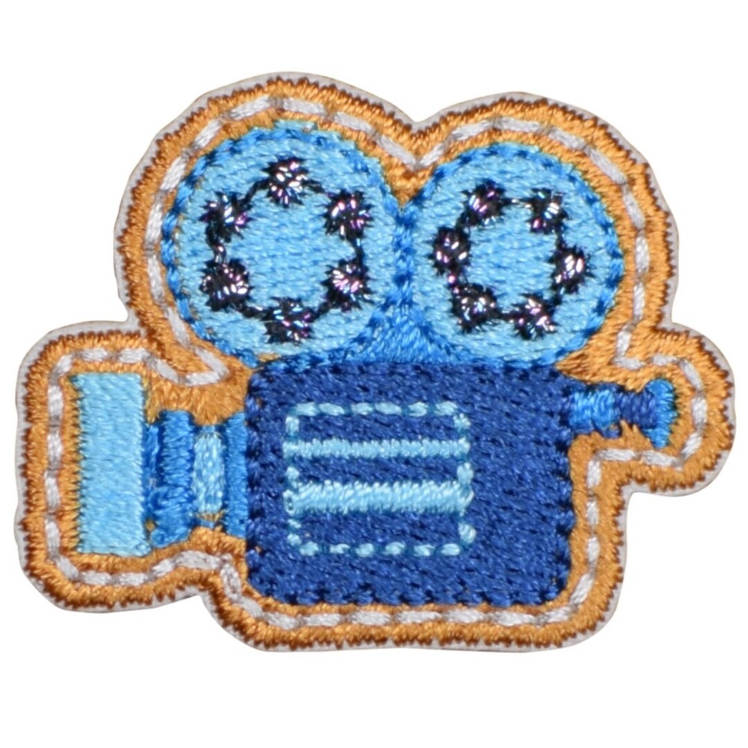 Mini Movie Camera Applique Patch Cinema Theater Film Badge 1.25 iron On ...