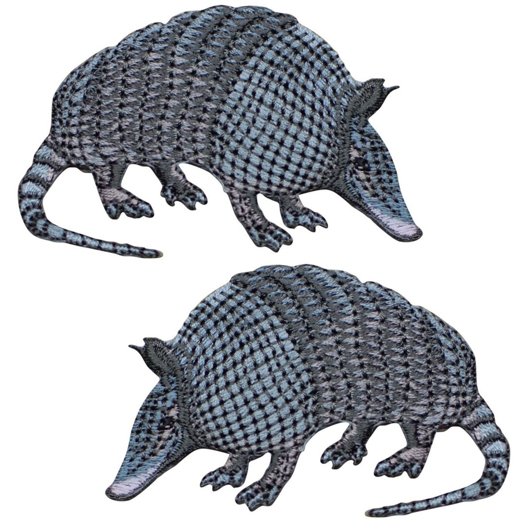 Armadillo Applique Patch Set - Zookeeper, Animal Badge 2.5" (2-pack ...