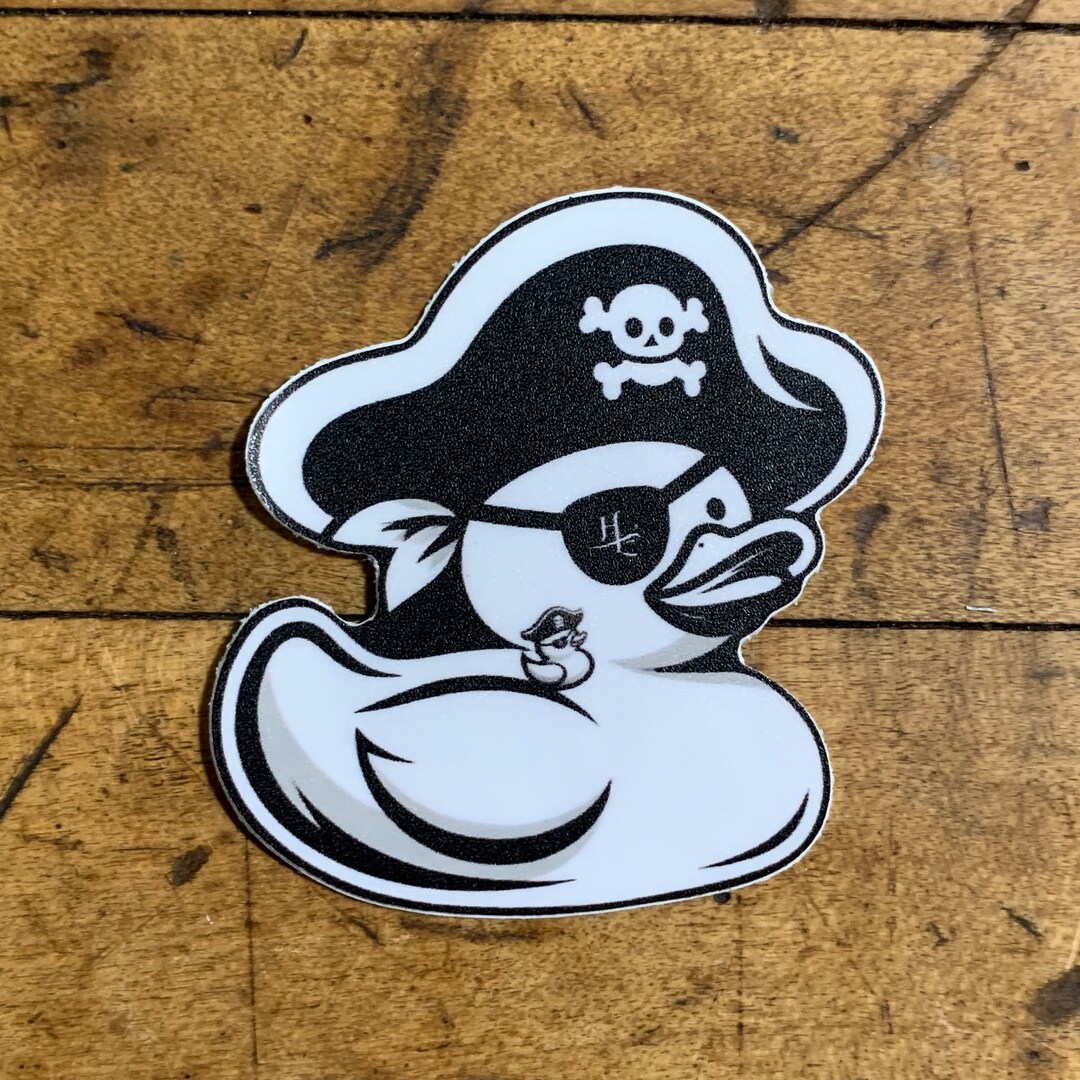 Duck Pirate Sticker - Vinyl Decal Captain Duckie Eyepatch Ducky 2" - Etsy