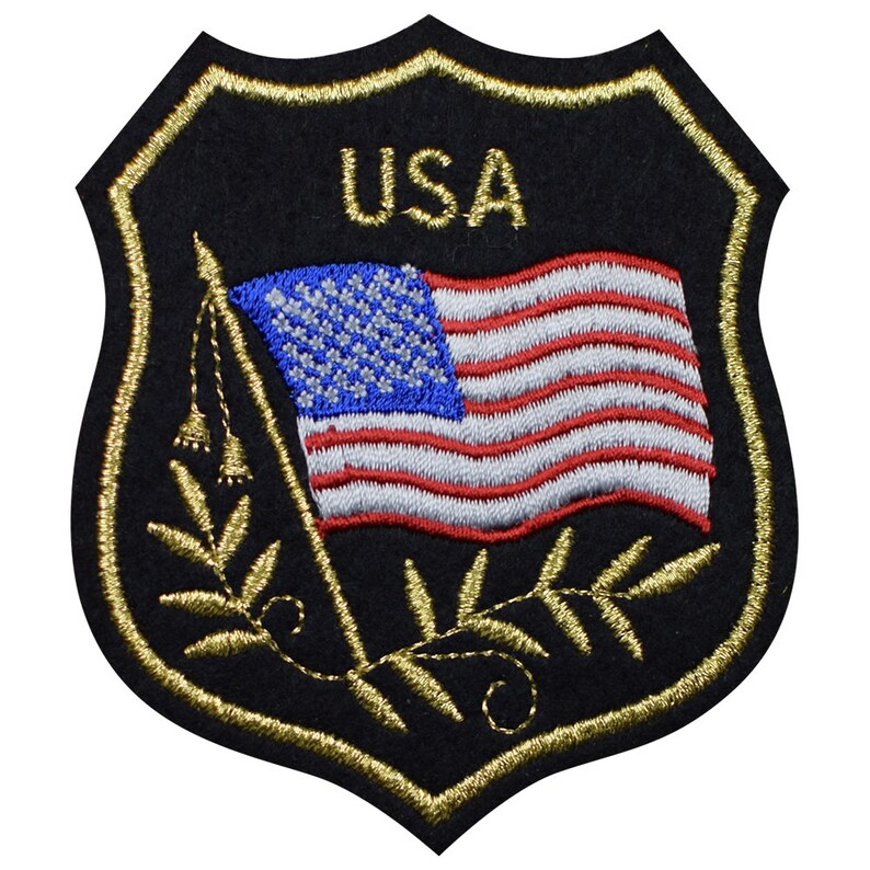 American Flag Patch - United States, USA, Mylar Badge 3.25" (iron On ...