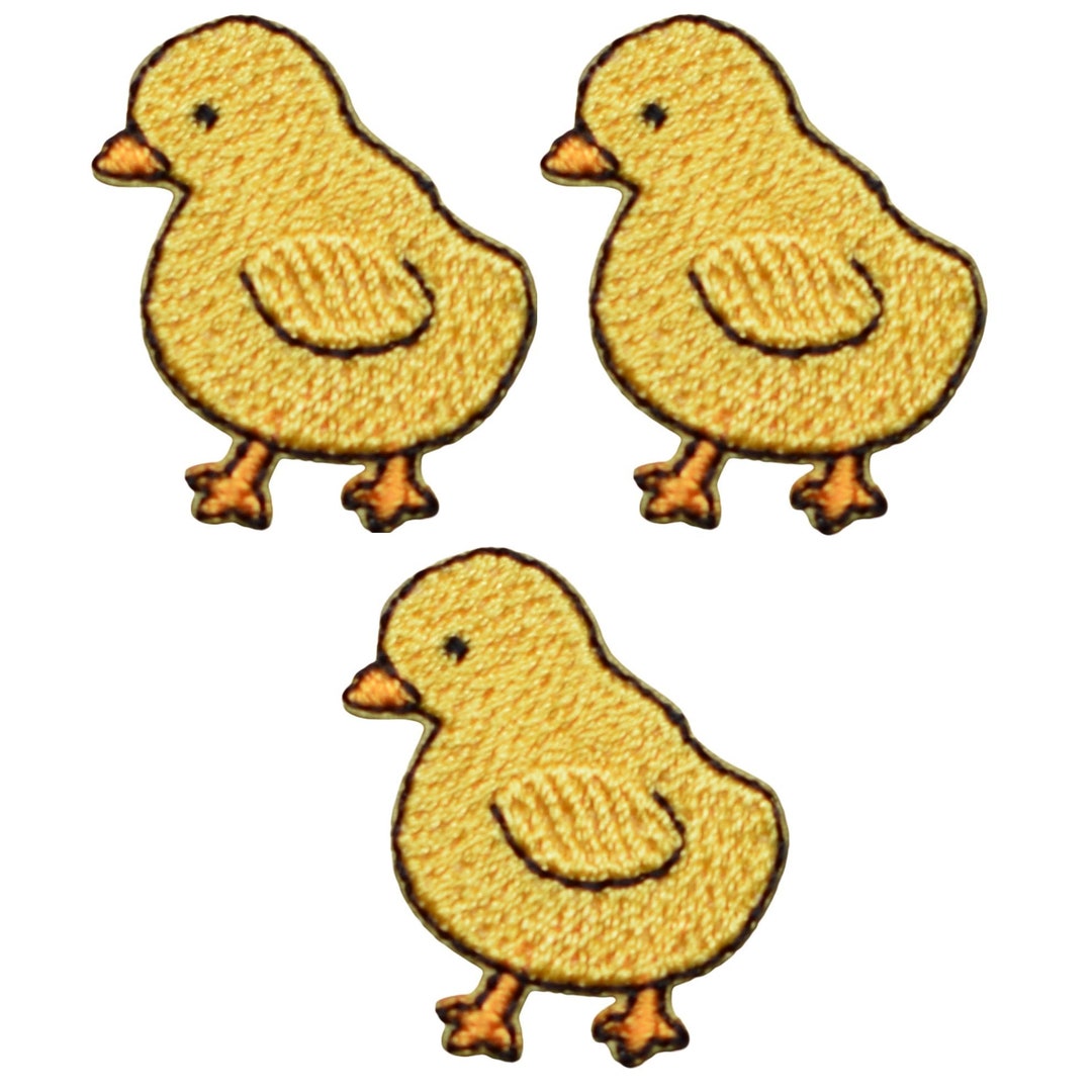 Mini Chick Applique Patch - Baby Chicken, Farm Badge 1" (3-pack, Iron ...