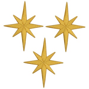 3-pack Nativity Star Applique Patch - Embroidered Galaxy & Space Badge ...