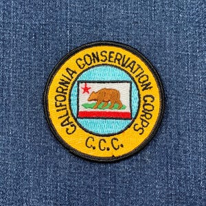Vintage California Conservation Corps Patch - CCC, CA Resource Agency ...