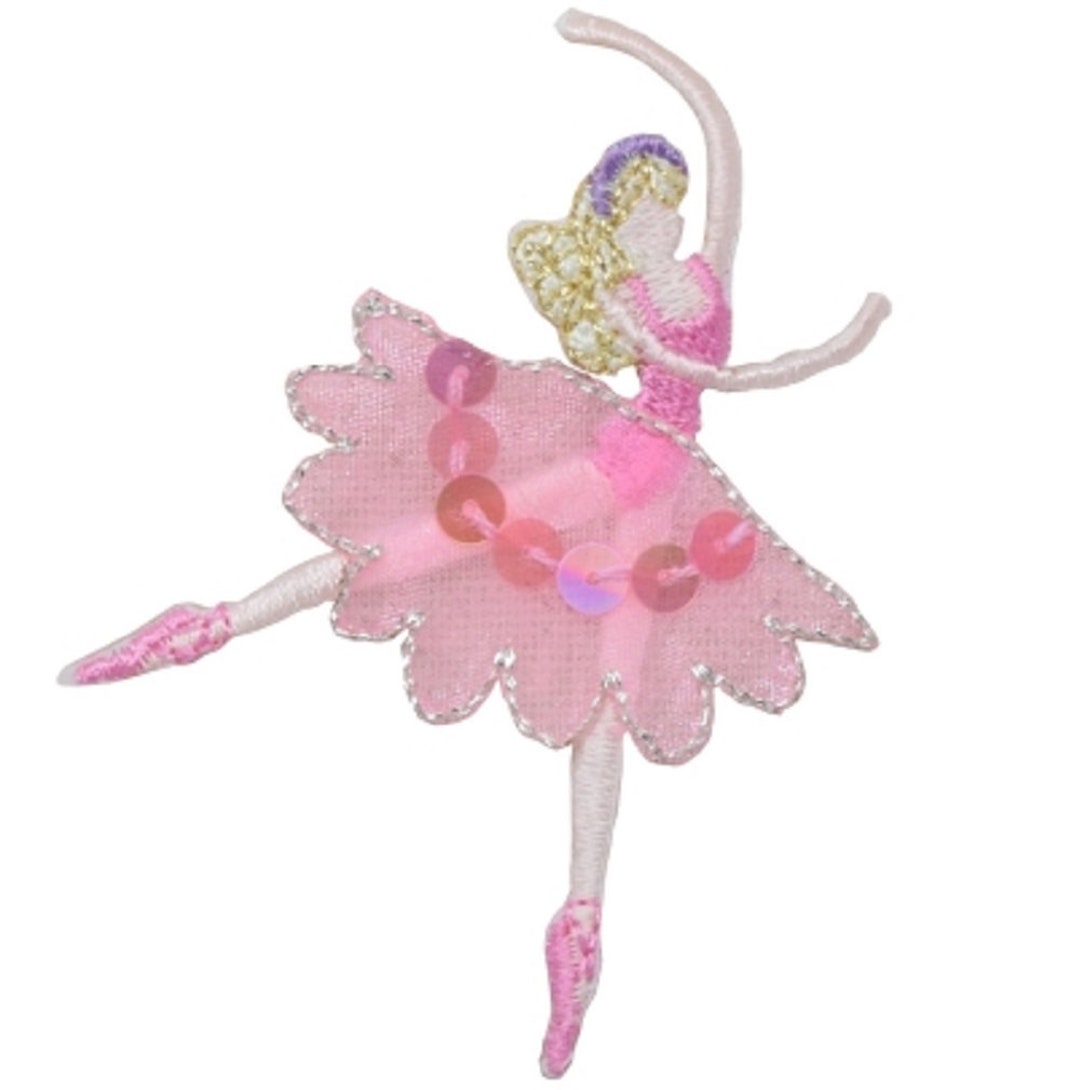 Ballerina Applique Patch - Ballet Dancer Sequins Embroidered Badge 3 ...