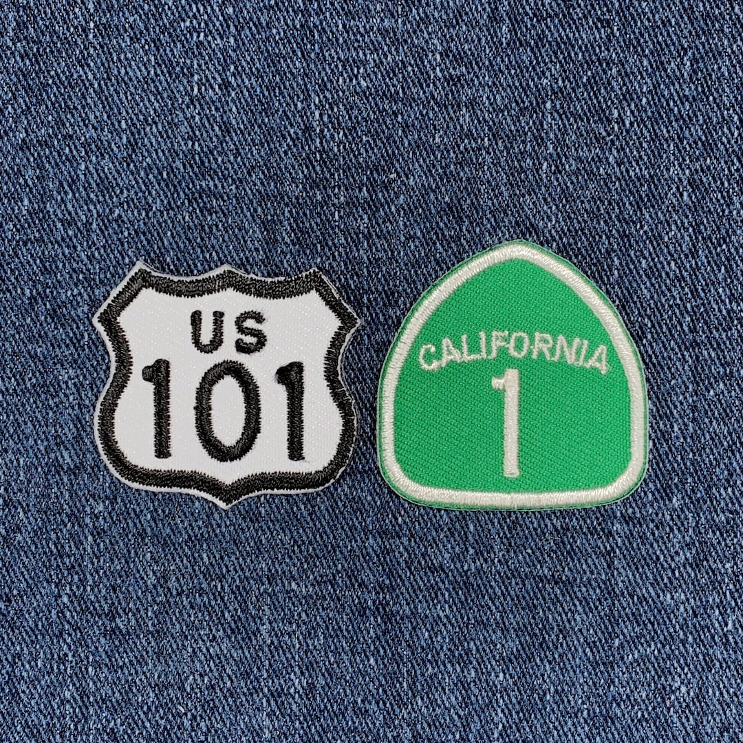 Highway 101 & California Hwy 1 Patch Set: Embroidered Iron-on Badges - Etsy