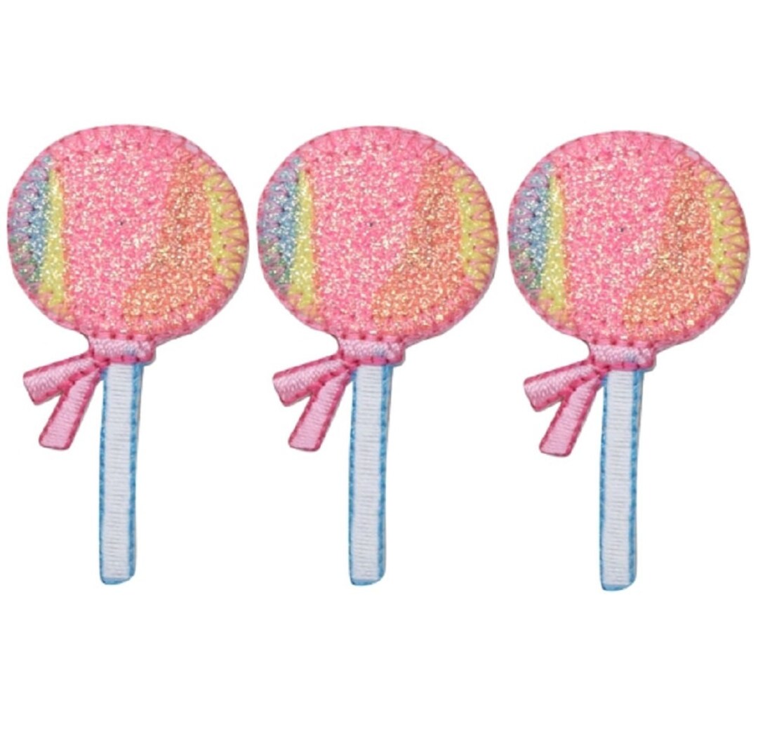 Lollipop Applique Patch Sparkly Candy Badge 2 3-pack - Etsy