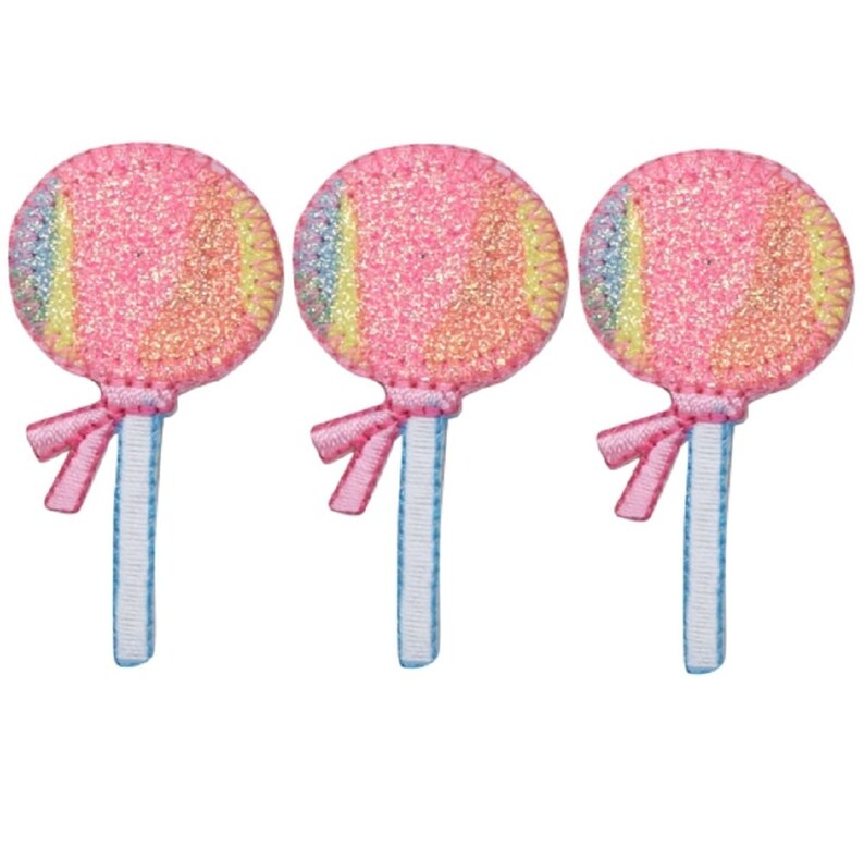 Lollipop Applique Patch Sparkly Candy Badge 2 3-pack - Etsy
