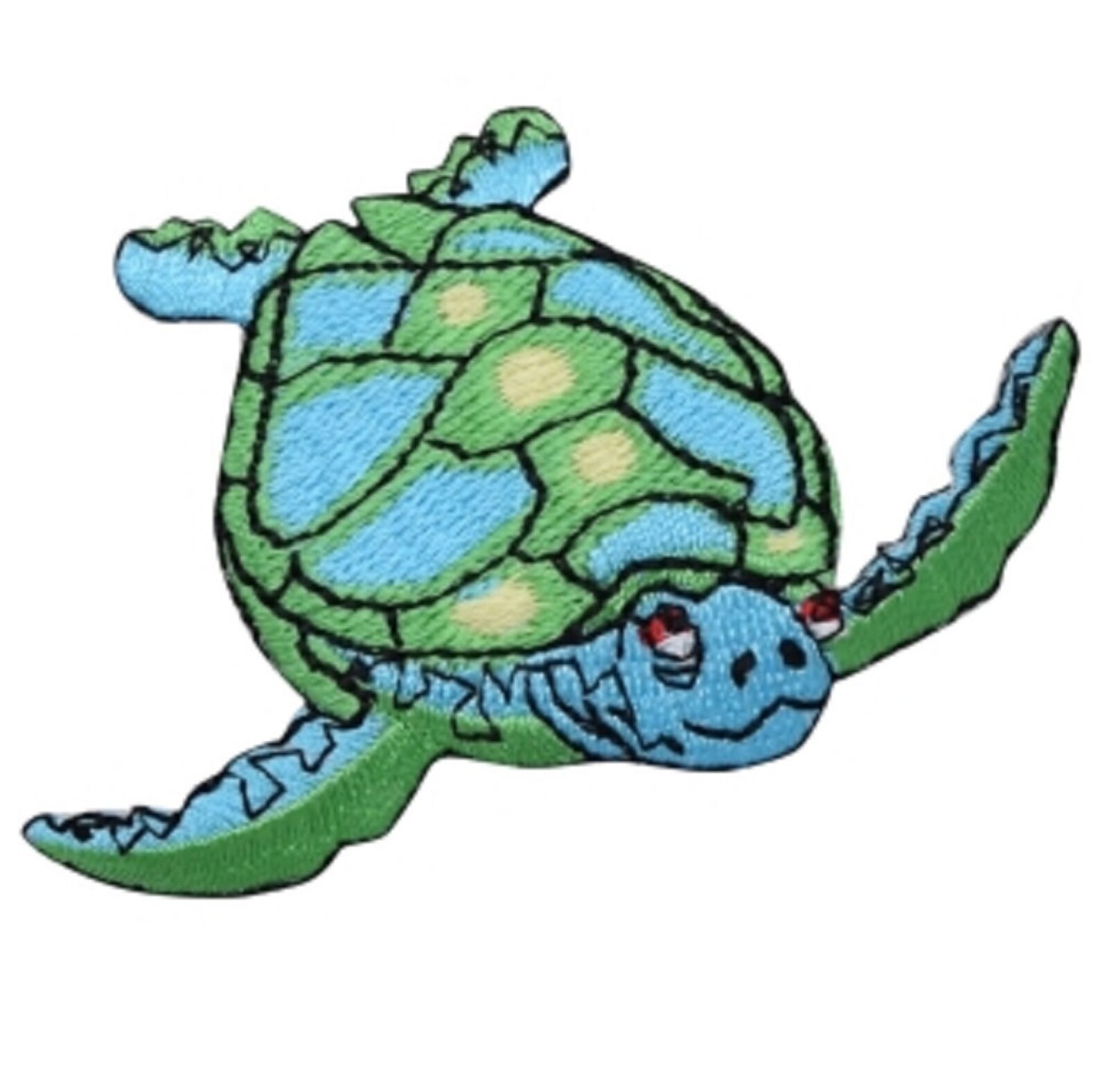 Sea Turtle Applique Patch - Embroidered Sea Creature Badge 2-5/8" (iron ...