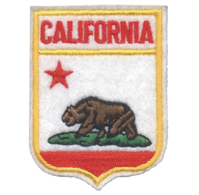 California Patch Grizzly Bear CA Badge Felt 2.5 | Etsy
