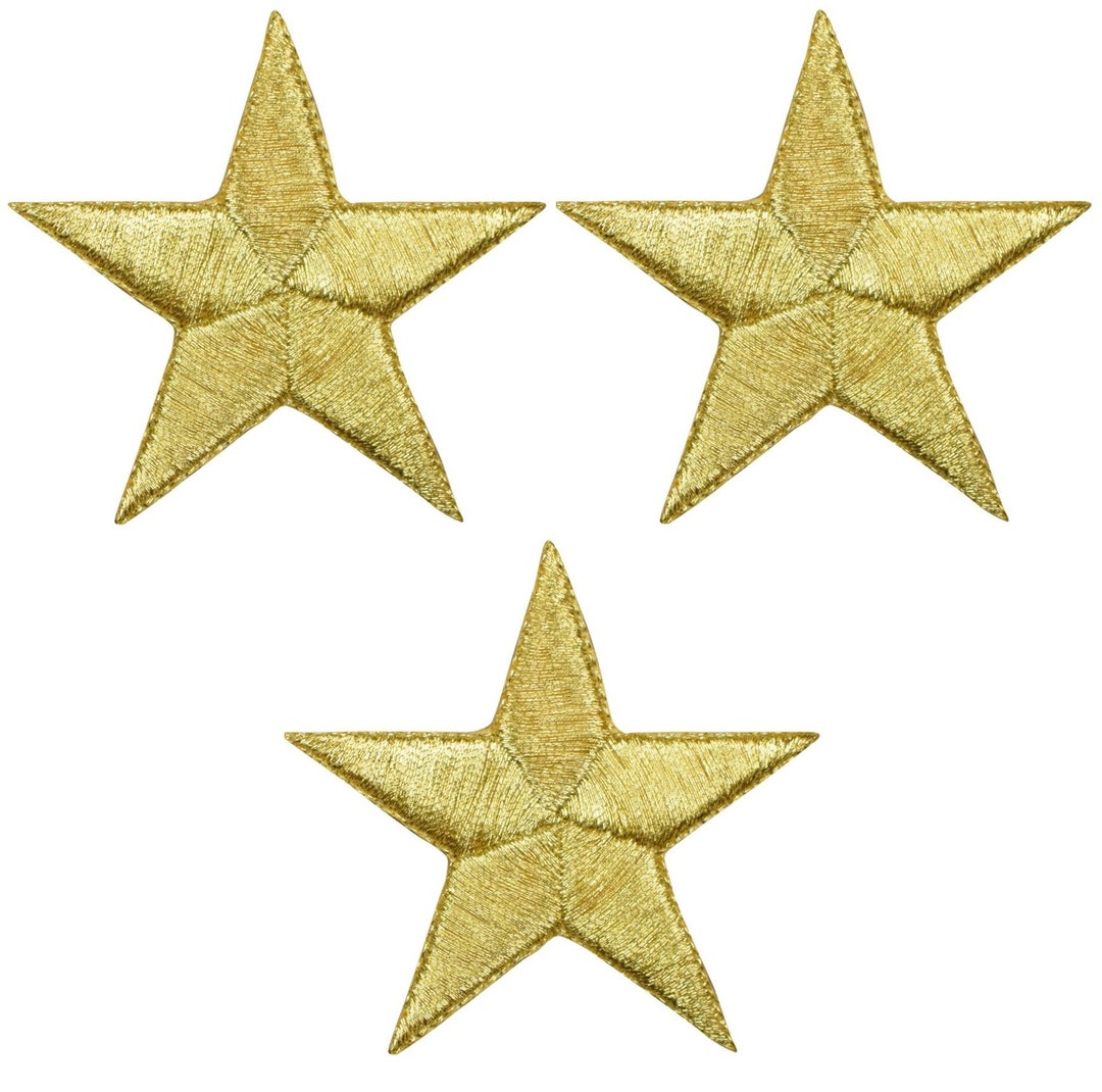 Star Applique Patch - Gold 2.25" (3-pack, Iron On) - Etsy