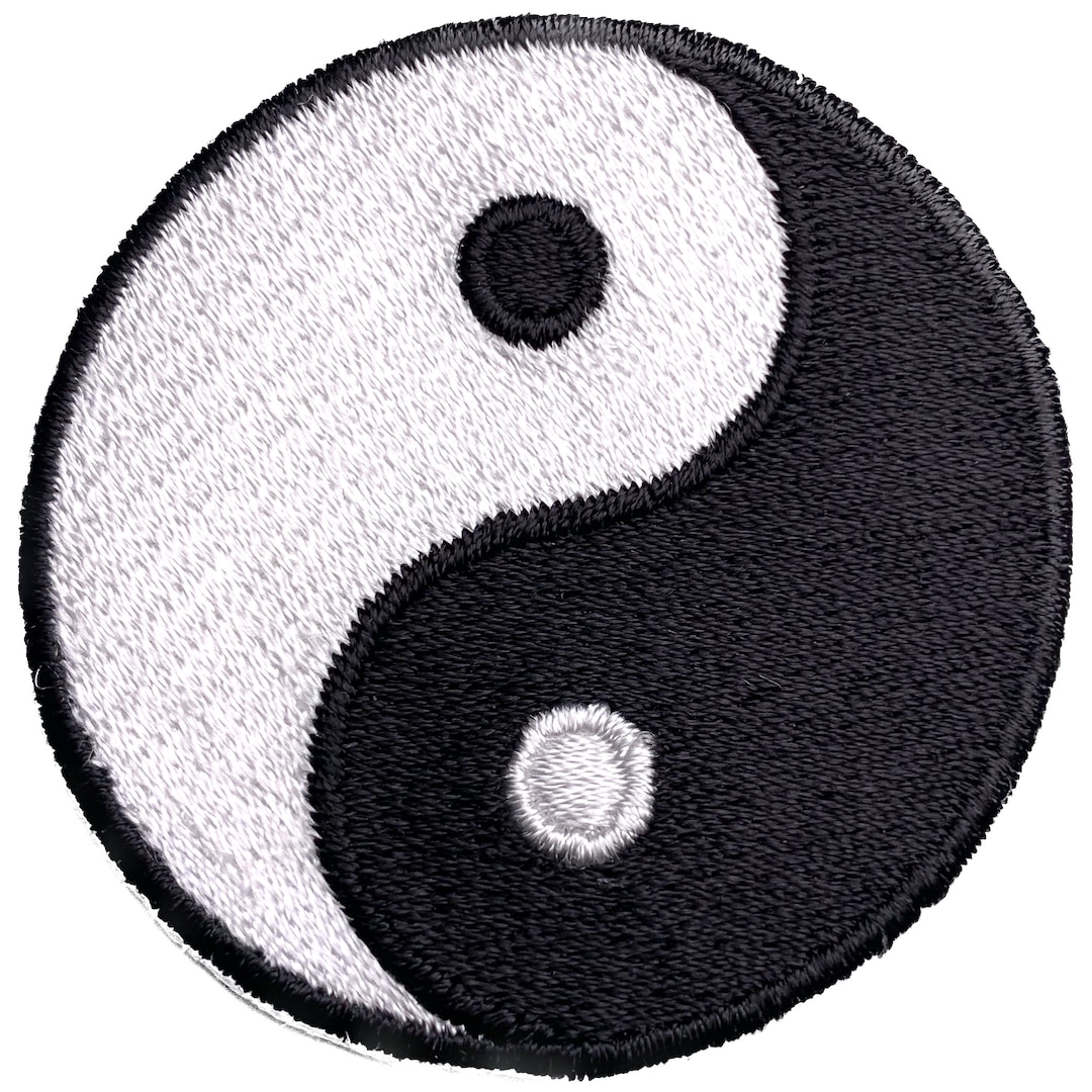 Yin Yang Applique Patch - White & Black Circle Badge 2" (iron On) - Etsy