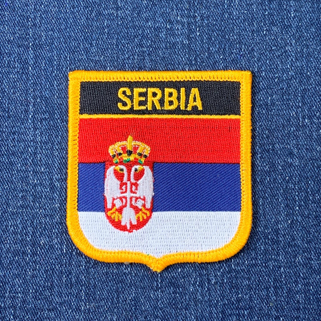 Serbia Patch - Embroidered Flag Shield Badge 2.75" (iron or Sew On) - Etsy