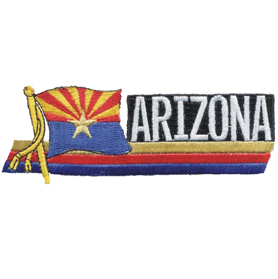 Arizona Flag Patch AZ Badge, Copper Star 4.75 iron On - Etsy
