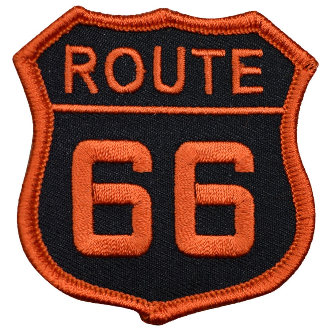 Route 66 Patch - Orange/black Rt. 66 Badge 2.5" (iron On) - Etsy