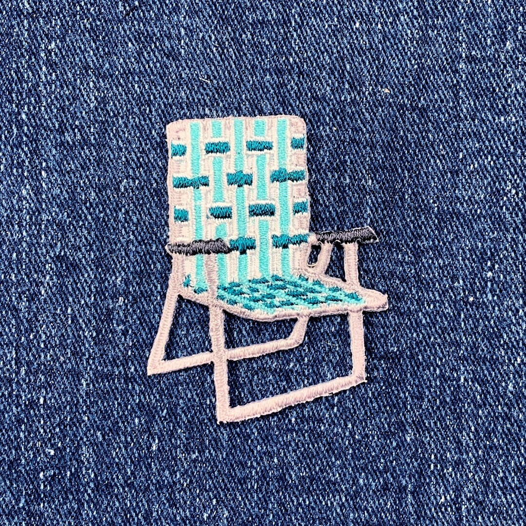 Lawn Chair Applique Patch - Embroidered Camping & Beach Chair Badge 2 ...