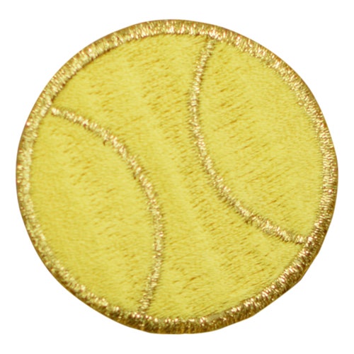 Tennis Racket Applique Patch Gold Sports Badge 1.75 - Etsy