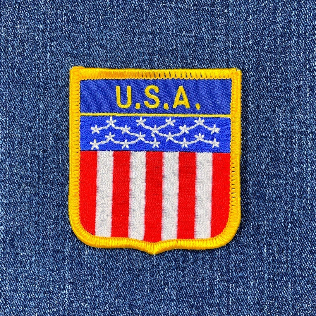 USA Patch - United States of America Flag Shield Embroidered Badge 2.75 ...