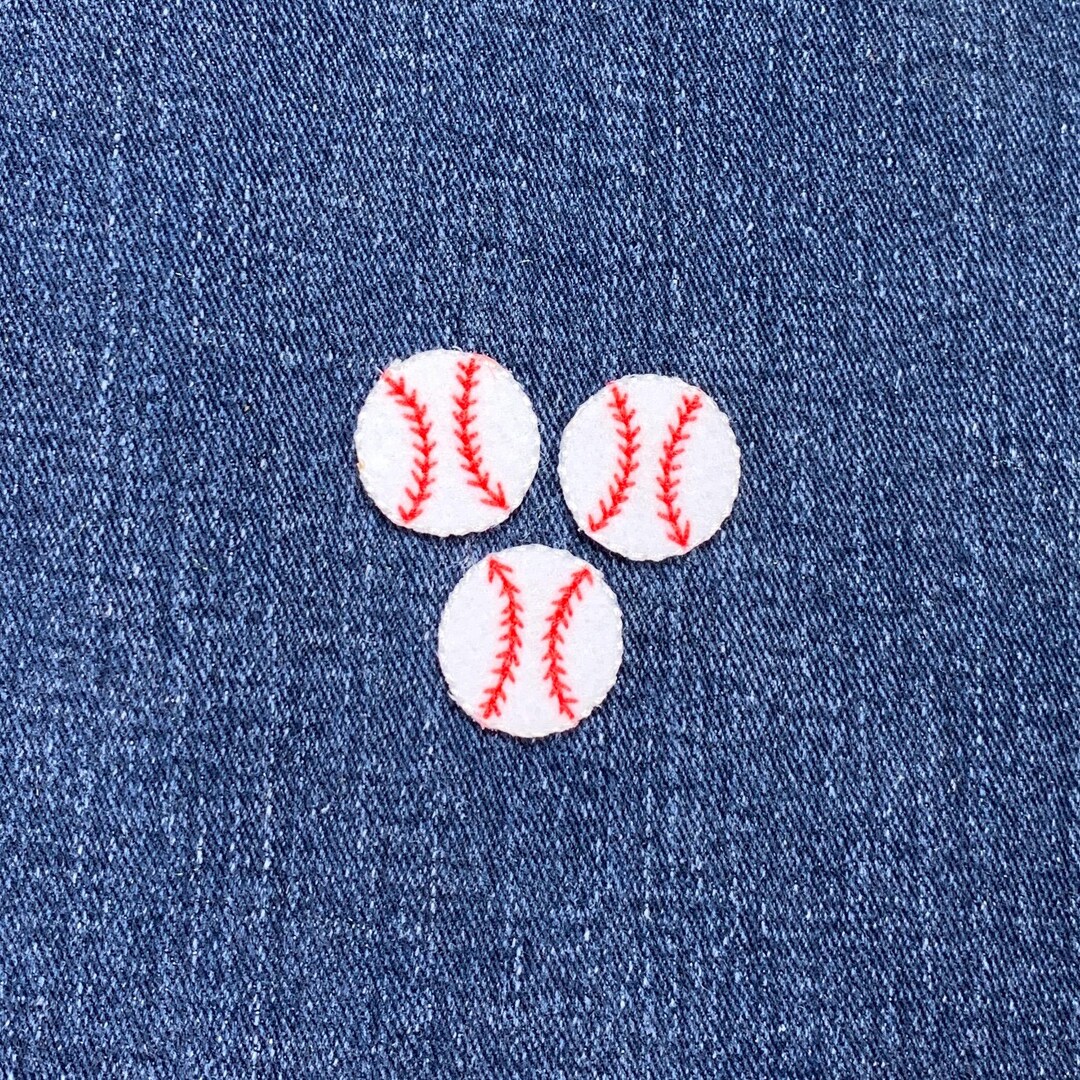 Mini Baseball Applique Patch - Sports Badge 3/4" (3-pack, Iron On) - Etsy