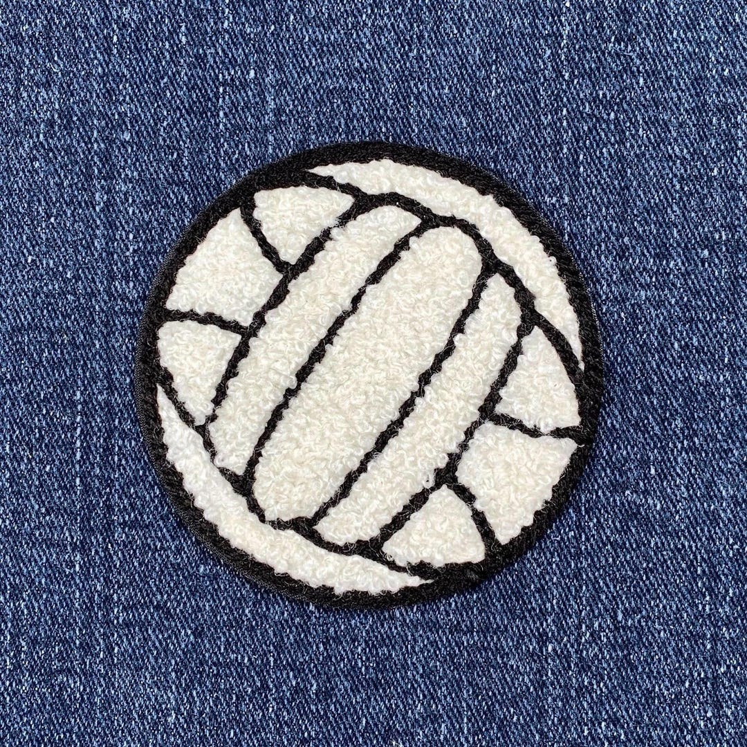 Chenille Volleyball Patch - Embroidered Sports Ball Badge 2.25" (iron ...