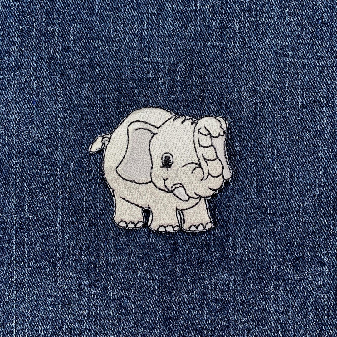 Elephant Applique Patch - Embroidered Animal Badge 2" (iron On) - Etsy
