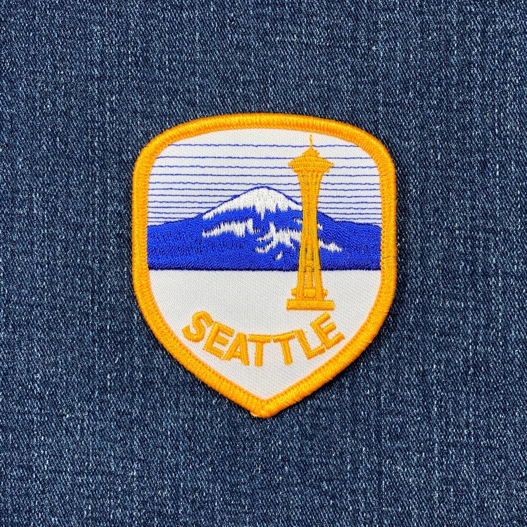 Seattle Patch - Embroidered Mount Rainier & the Needle Badge 3" (iron ...