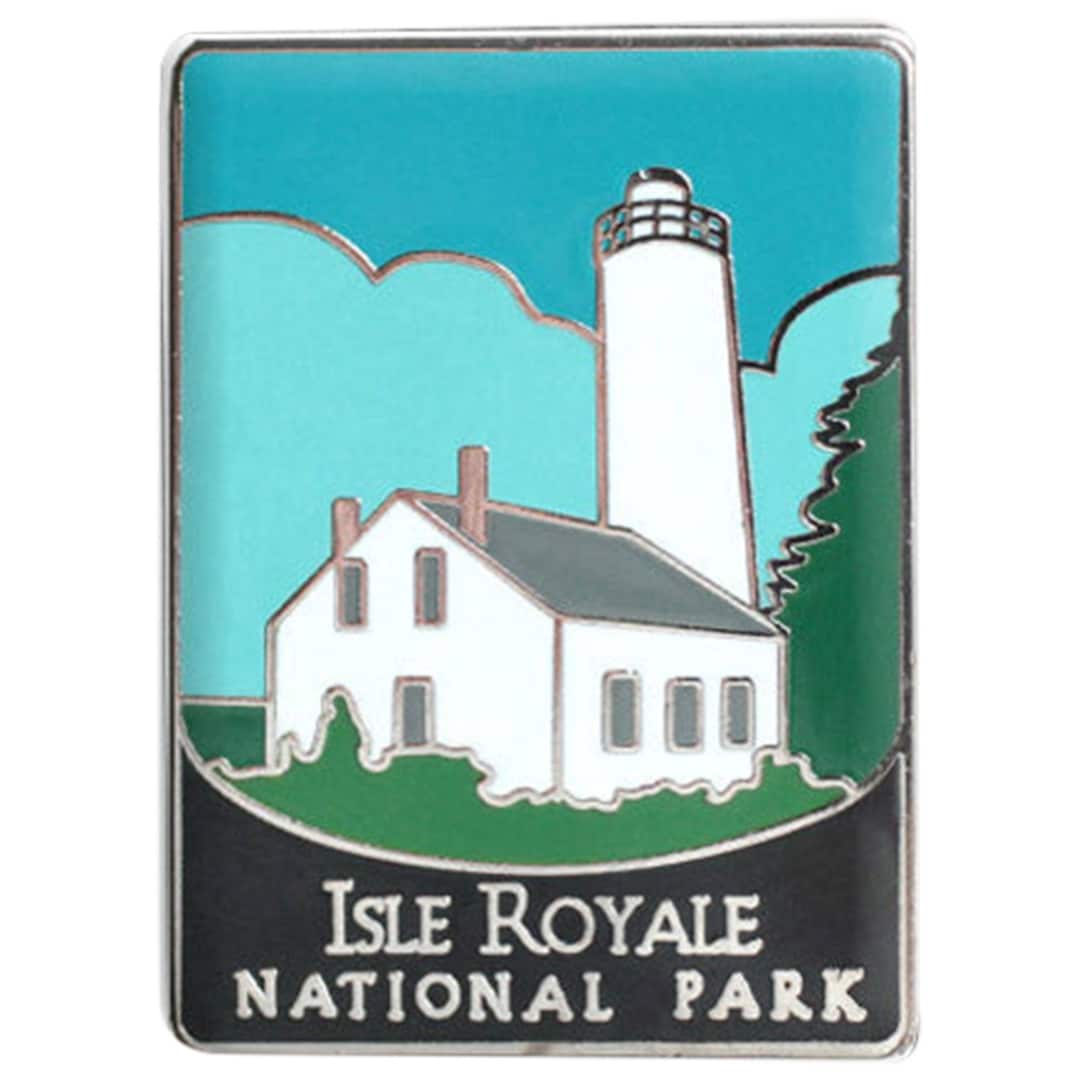 Isle Royale National Park Pin - Rock Harbor Lighthouse Michigan ...