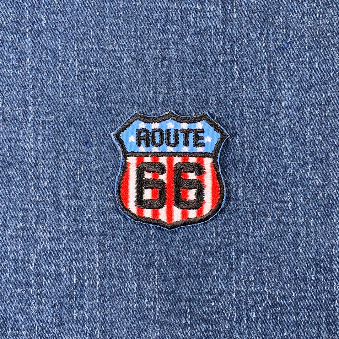 Mini Route 66 Patch: USA Flag Shield Embroidered Badge (iron On) - Etsy