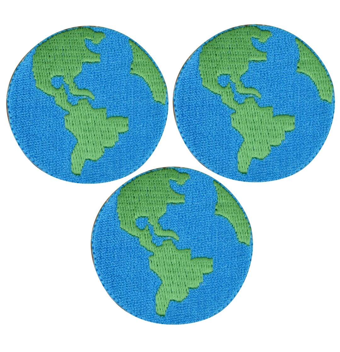 Small Planet Earth Applique Patch - Outer Space Solar System 1.5" (3 ...