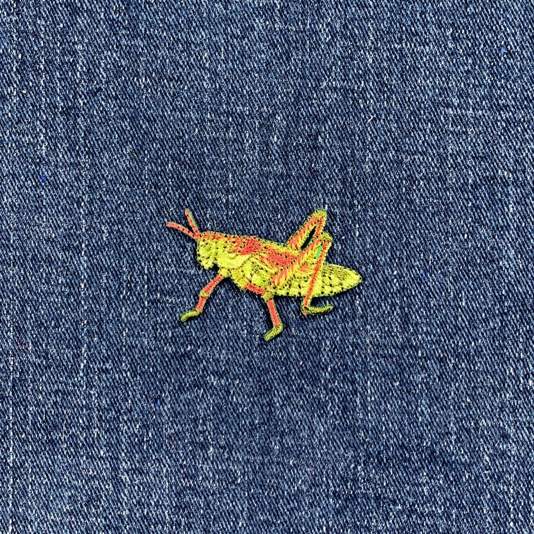 Grasshopper Applique Patch - Embroidered Insect Badge 1-5/8" (iron On ...