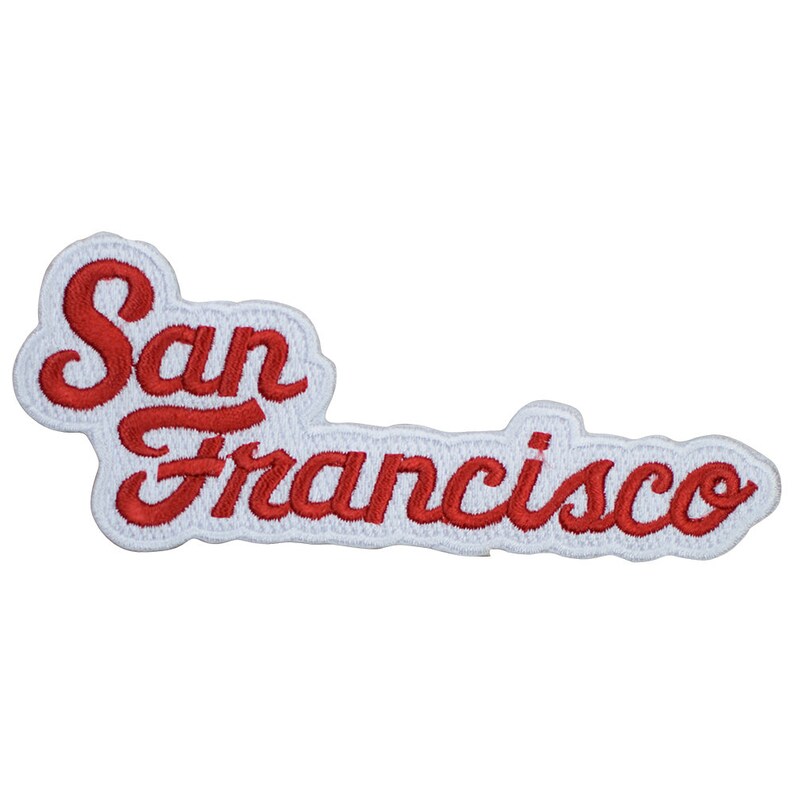 San Francisco Patch California Red/white Script Badge - Etsy